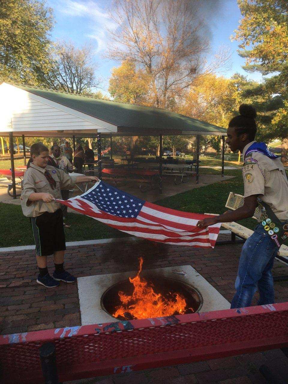 Silas Mark Eagle Court, Flag Burning Ceremony | WDN – Wayne Daily News ...