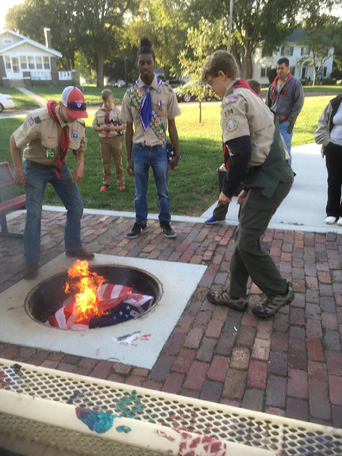 Silas Mark Eagle Court, Flag Burning Ceremony | WDN – Wayne Daily News ...