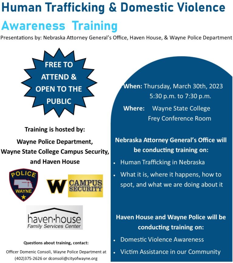 Awareness Training On Human Trafficking, Domestic Violence At Frey ...