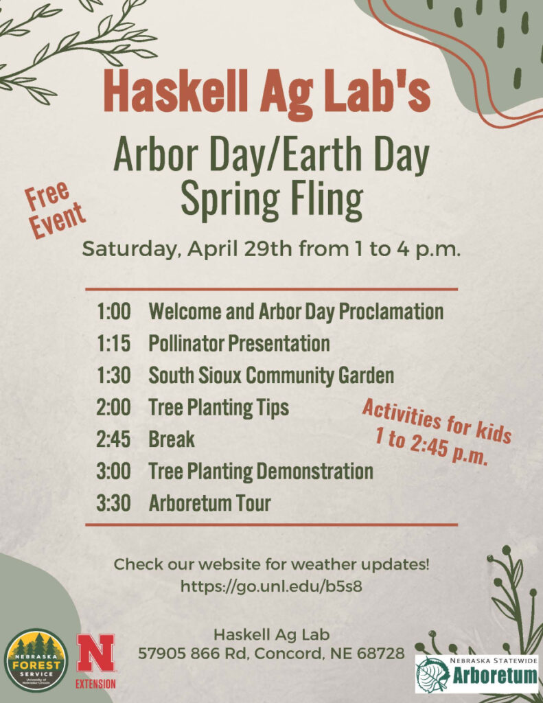 Haskell Ag Lab Hosting Earth/Arbor Day Celebration At Lab | WDN – Wayne Daily News – Wayne, Nebraska