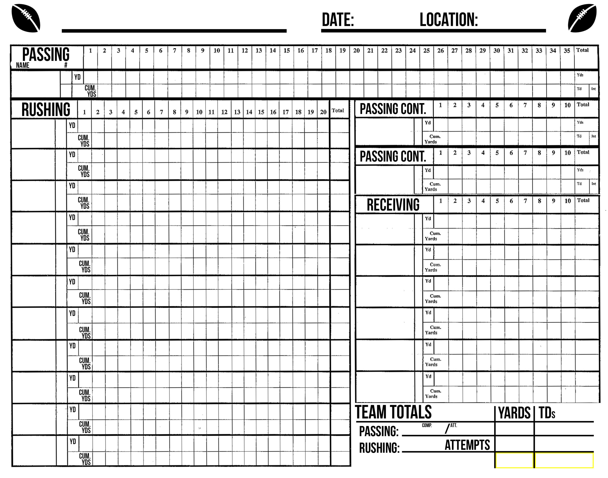 Football stat sheet 1 page | Sandhills Express