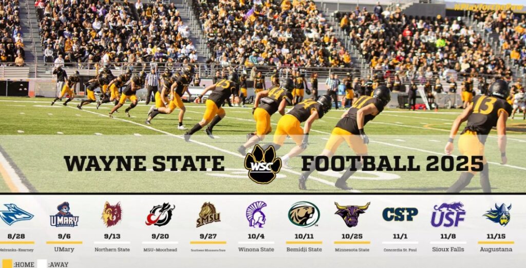 Wayne State College Announces 2025 Football Schedule | WDN – Wayne Daily News – Wayne, Nebraska